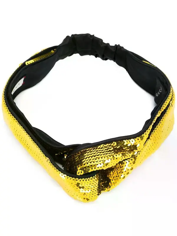 Gucci Sequin Embellished Hair Band - Metallic