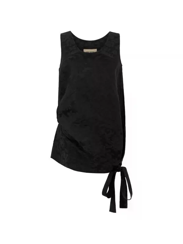 UMA WANG Jacquard-pattern Draped Top