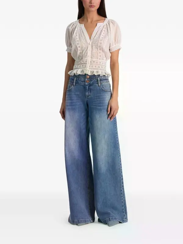 Alice + Olivia Kathryn Lace-trimmed Blouse