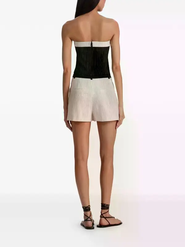 Alice + Olivia Stripe-patterned Shorts - Neutrals