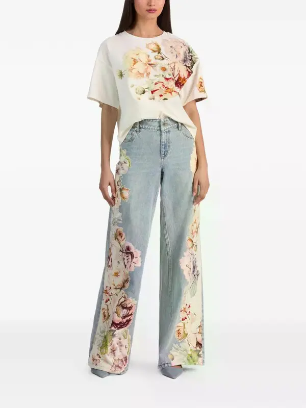 Alice + Olivia Floral-print Jeans