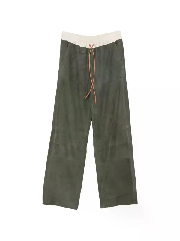 SONIA CARRASCO Drawstring Suede Trousers