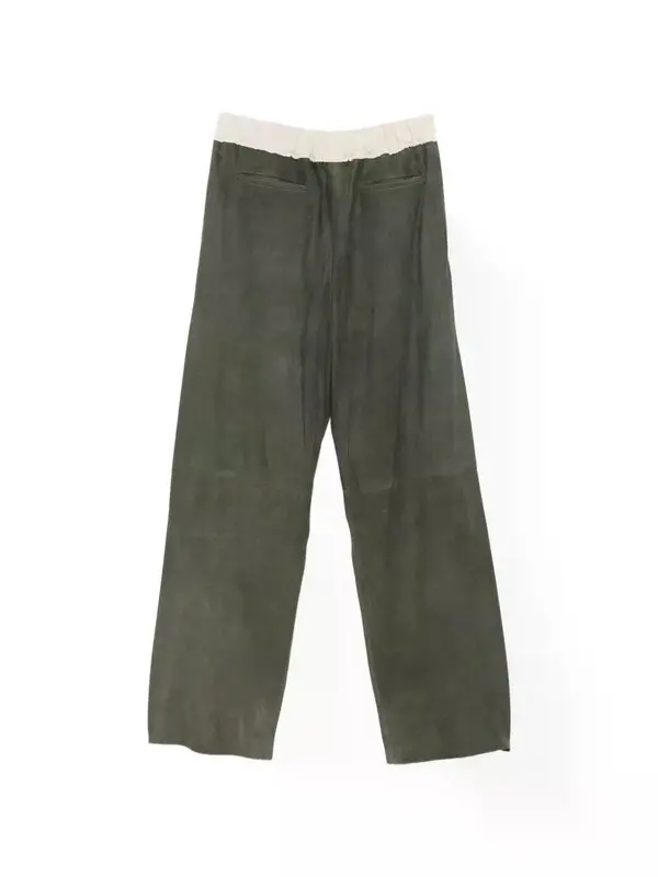 SONIA CARRASCO Drawstring Suede Trousers