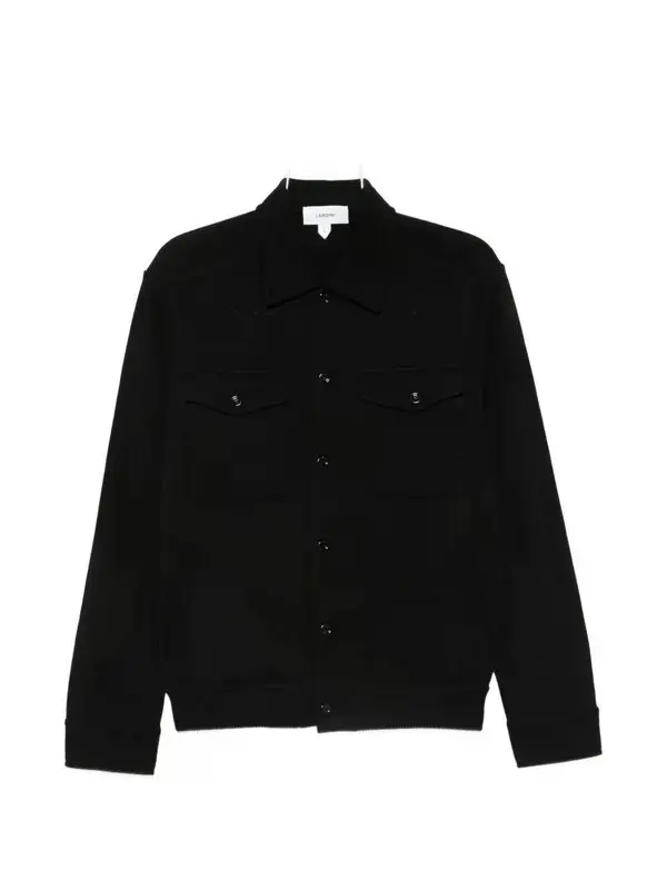 LARDINI Button-up Flap-pocket Cardigan - Black