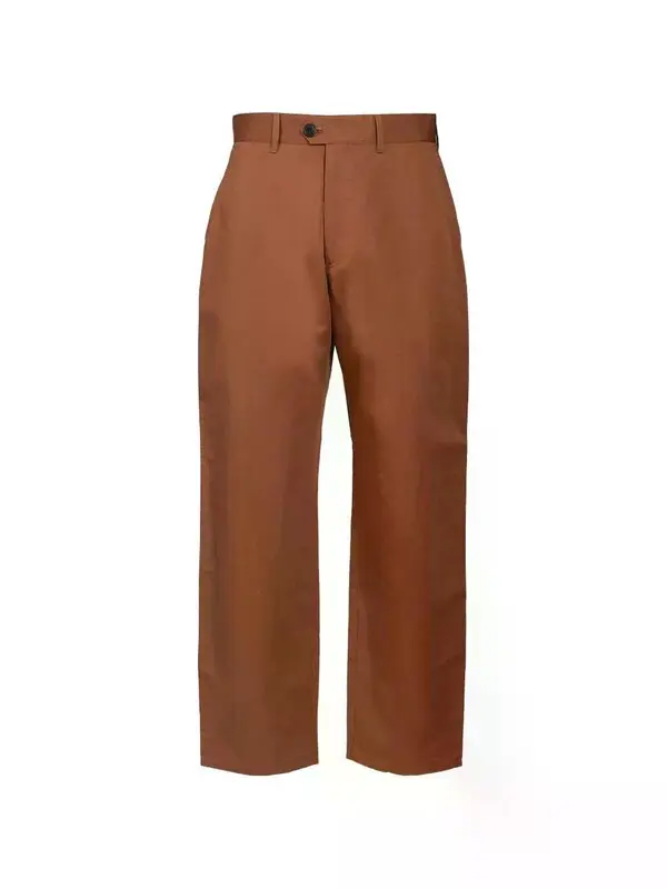 Paul Smith Slub-texture Straight Leg Trousers - Brown