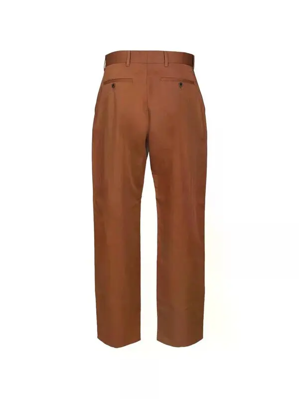 Paul Smith Slub-texture Straight Leg Trousers - Brown