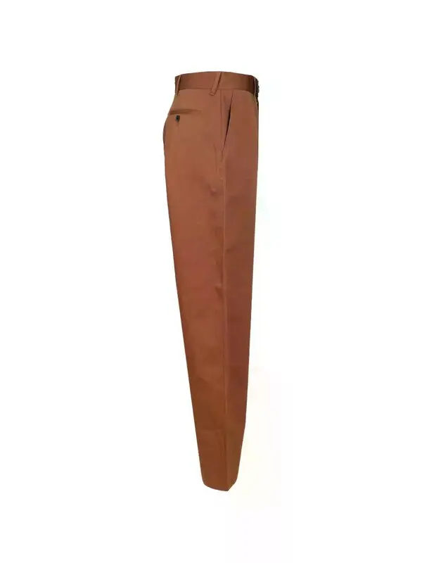 Paul Smith Slub-texture Straight Leg Trousers - Brown