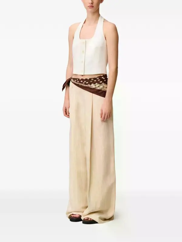 Claudie Pierlot Halterneck Button-up Waistcoat - White