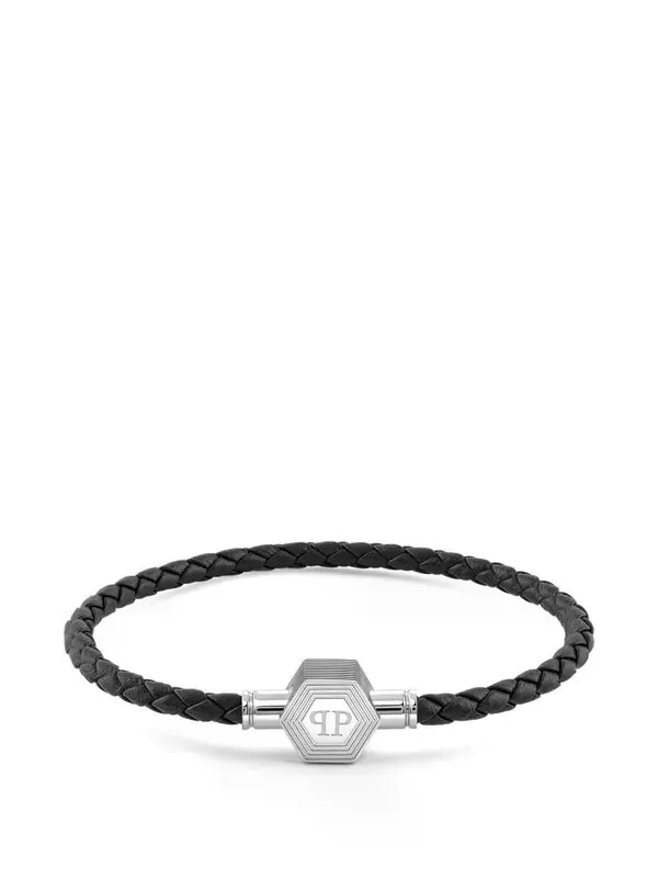 Philipp Plein Enigma Braided Bracelet - Silver