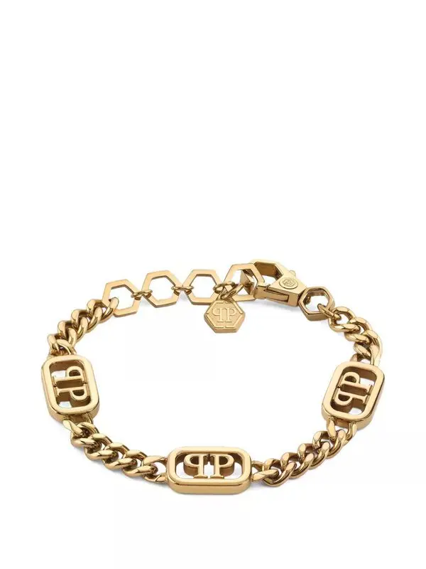 Philipp Plein Lettering Logo-chain Bracelet - Gold