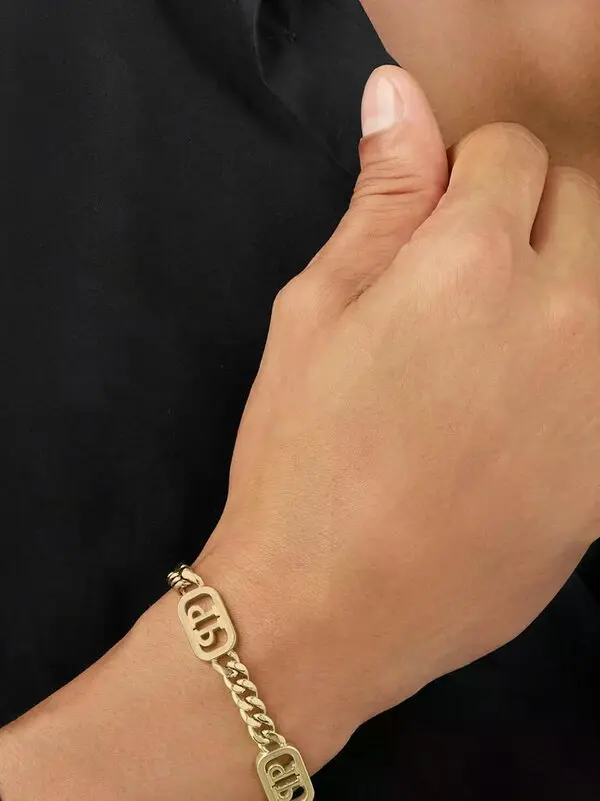 Philipp Plein Lettering Logo-chain Bracelet - Gold