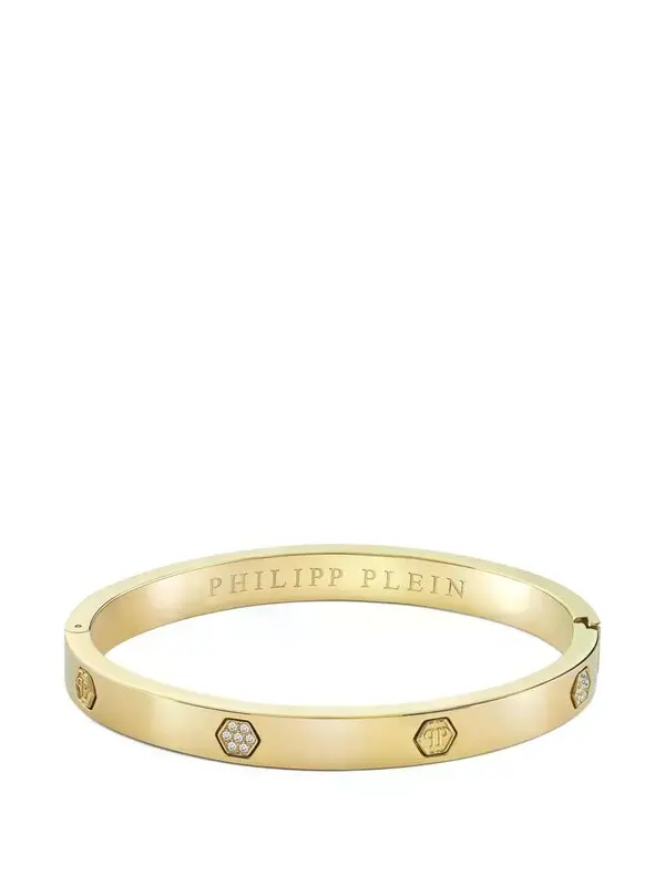 Philipp Plein Crystal-embellished Cuff Bracelet - Gold
