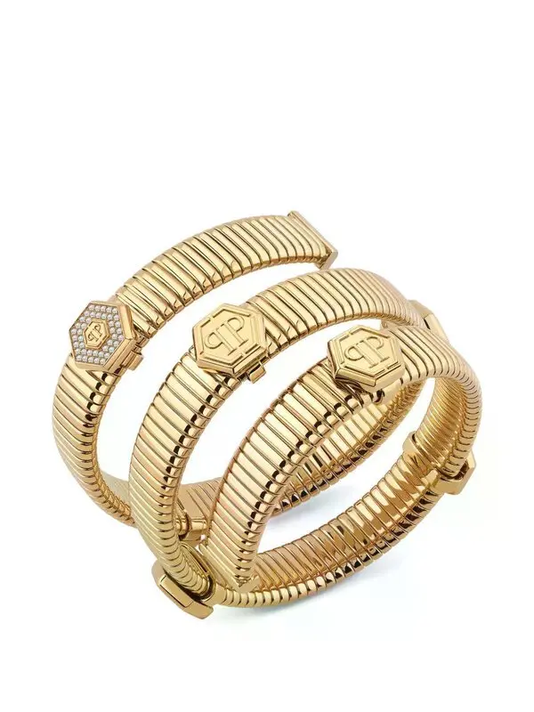 Philipp Plein Snake Hexagon Crystal Bracelet