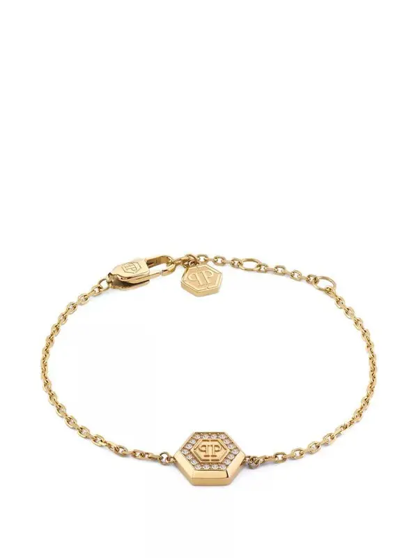 Philipp Plein Legacy Hexagon-logo Bracelet - Gold