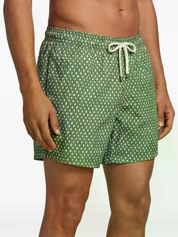 Zegna Geometric-print Swim Shorts