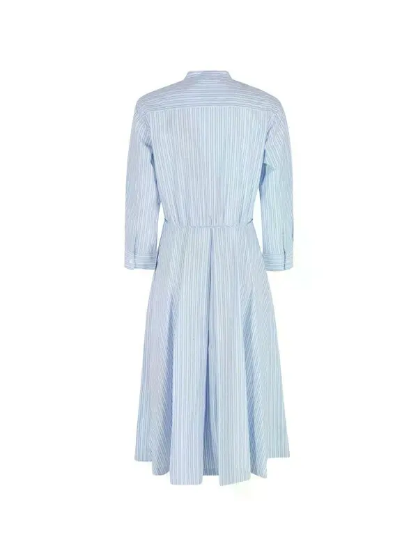 Aspesi Striped Poplin Midi Dress