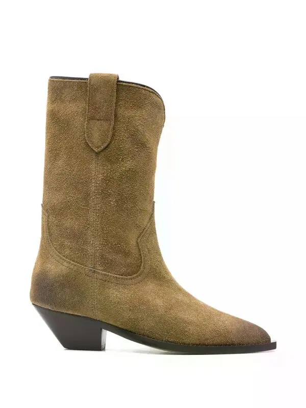 VIA ROMA 15 Distressed Suede Cowboy Boots