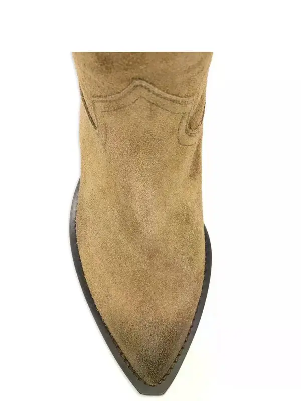 VIA ROMA 15 Distressed Suede Cowboy Boots