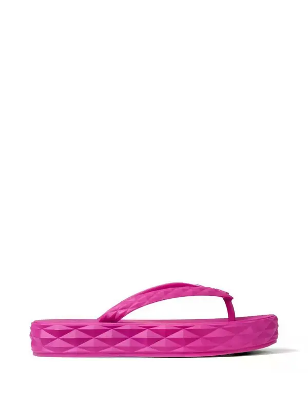 JIMMY CHOO Diamond Platform Flip Flops - Pink