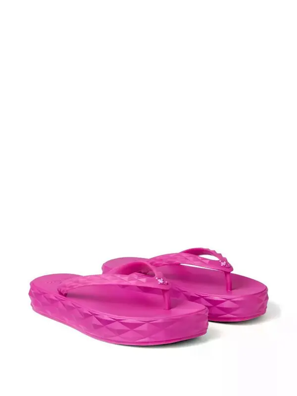 JIMMY CHOO Diamond Platform Flip Flops - Pink