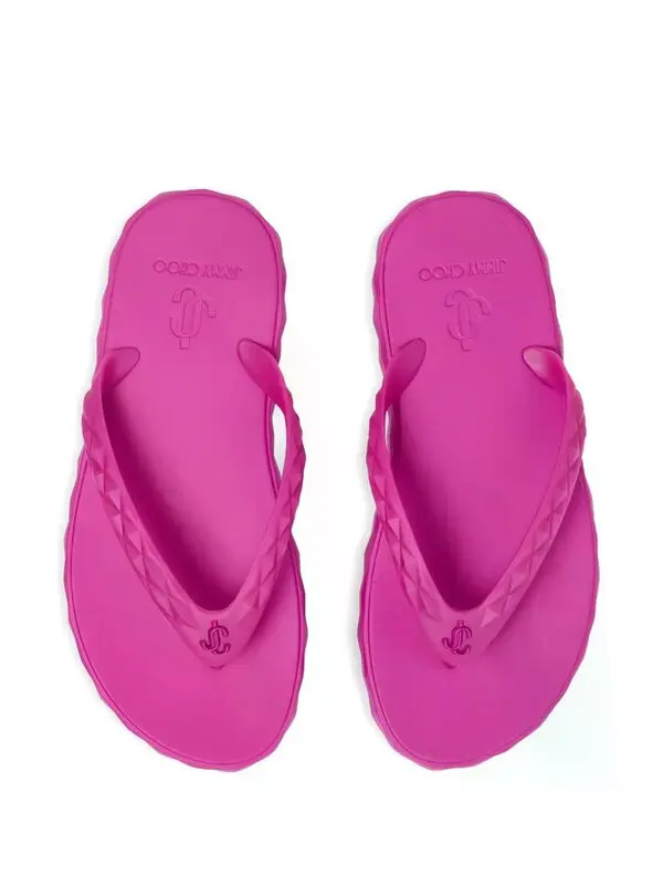 JIMMY CHOO Diamond Platform Flip Flops - Pink