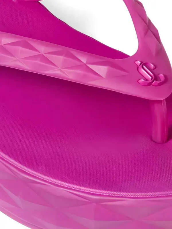 JIMMY CHOO Diamond Platform Flip Flops - Pink