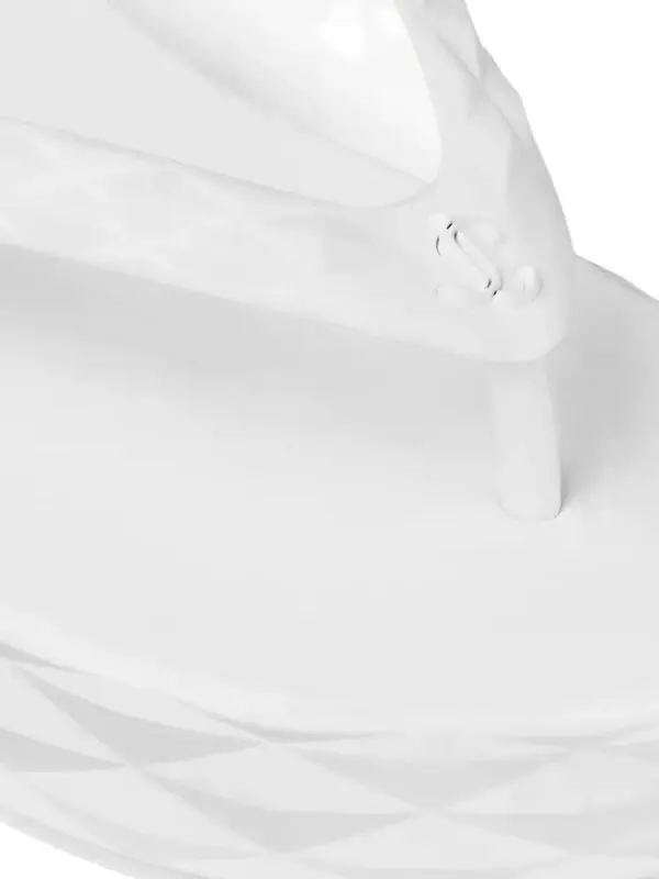JIMMY CHOO Diamond Platform Flip Flops - White