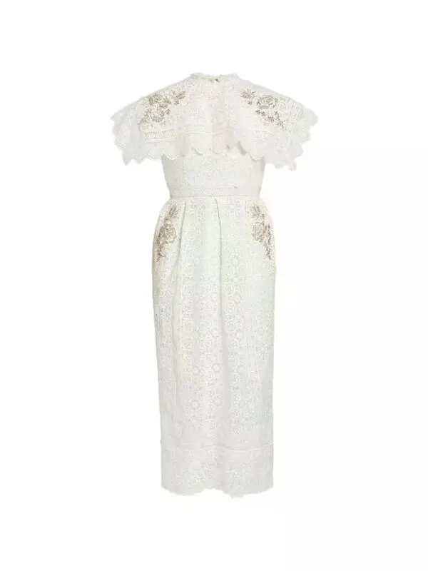 Erdem Beaded Lace Midi Dress