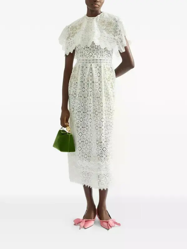 Erdem Beaded Lace Midi Dress