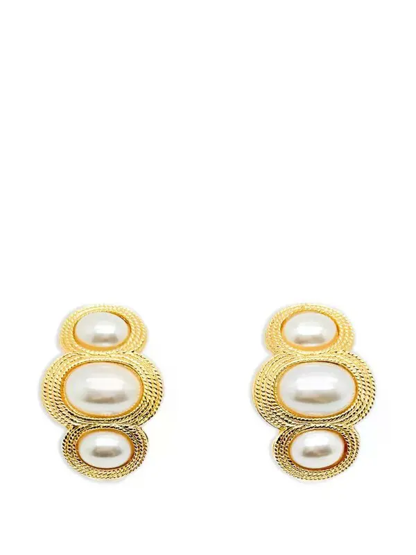 JENNIFER GIBSON JEWELLERY 1980s Napier Huggie Earrings - Gold