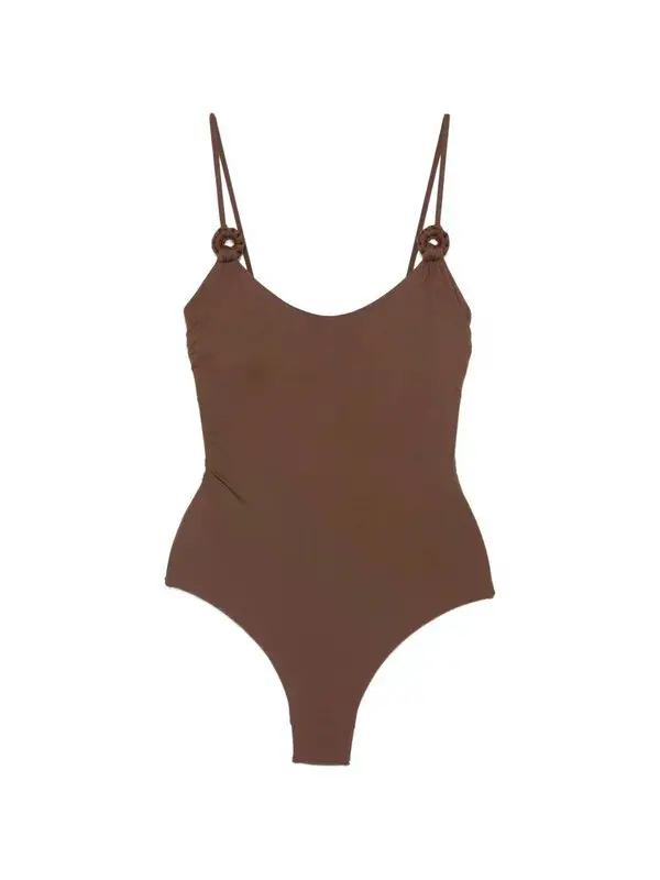 FISICO Ring-detail One-piece Swimsuit - Brown