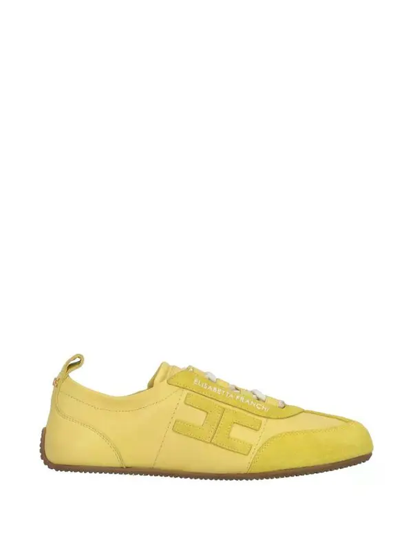 Elisabetta Franchi Logo-patch Panelled Sneakers - Yellow