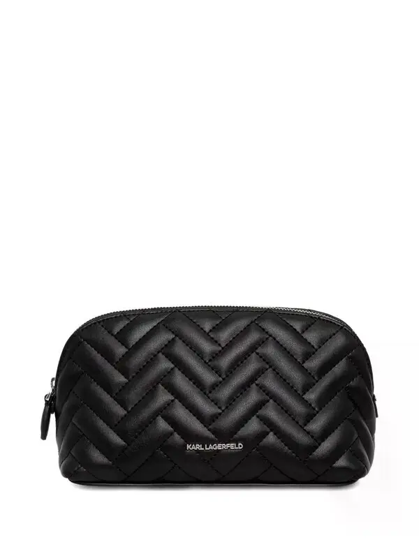 Karl Lagerfeld K/brick Quilted Make Up Bag - Black