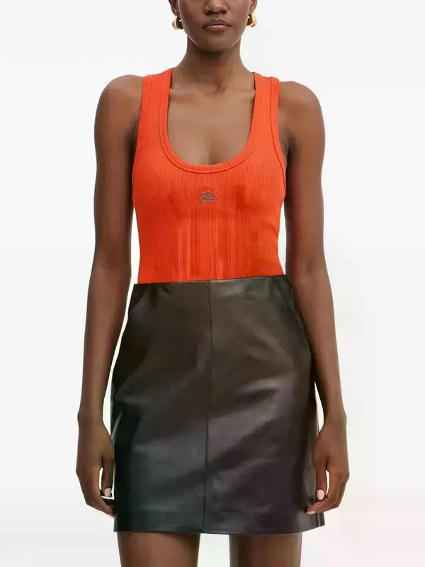 Karl Lagerfeld K/autograph Ribbed Tank Top - Orange