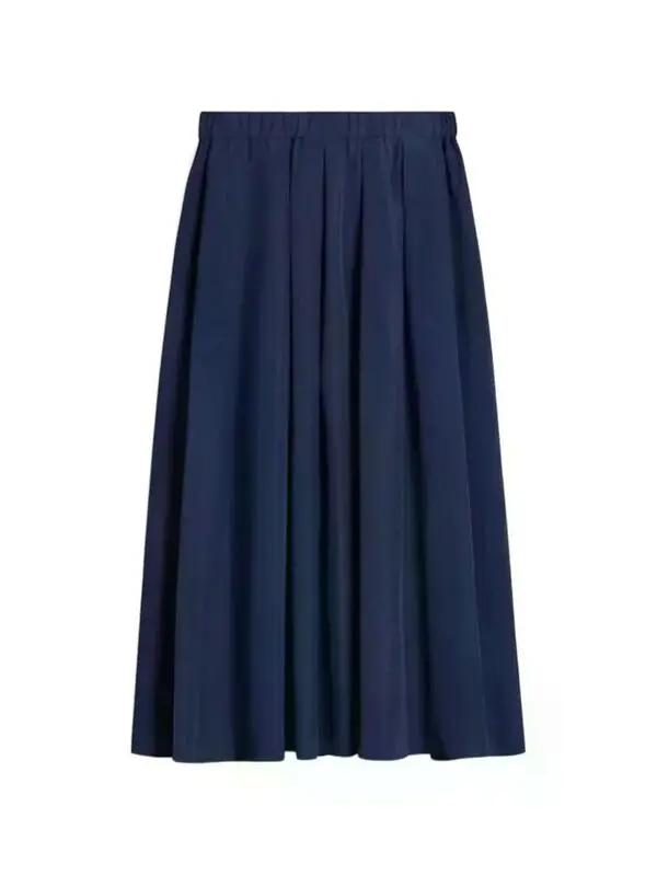 Max Mara Pleated Flared Midi Skirt - Blue