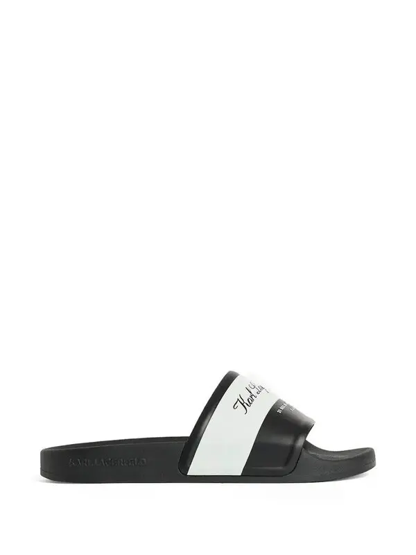 Karl Lagerfeld Kondo 2.0 Logo-print Slides - Black