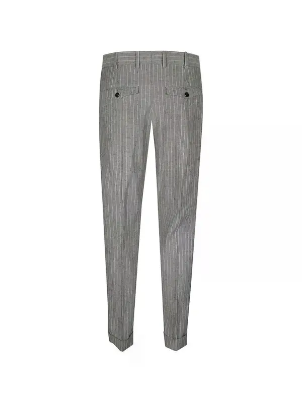 PT TORINO Pinstripe Pleated Trousers