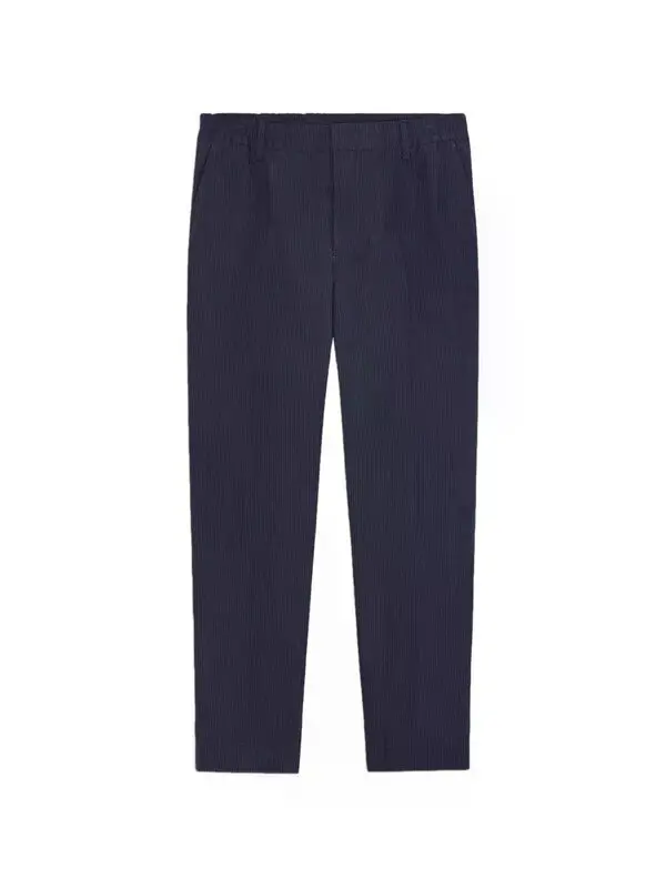 Nn07 Textured Straight Trousers - Blue