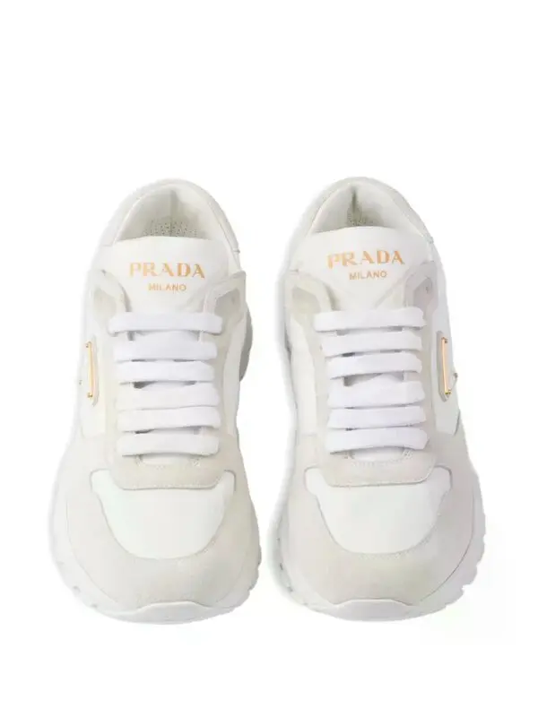 Prada Prax 2.0 Re-nylon And Suede Sneakers - White