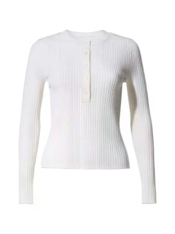 Perfect Moment Henley-neck Top - White