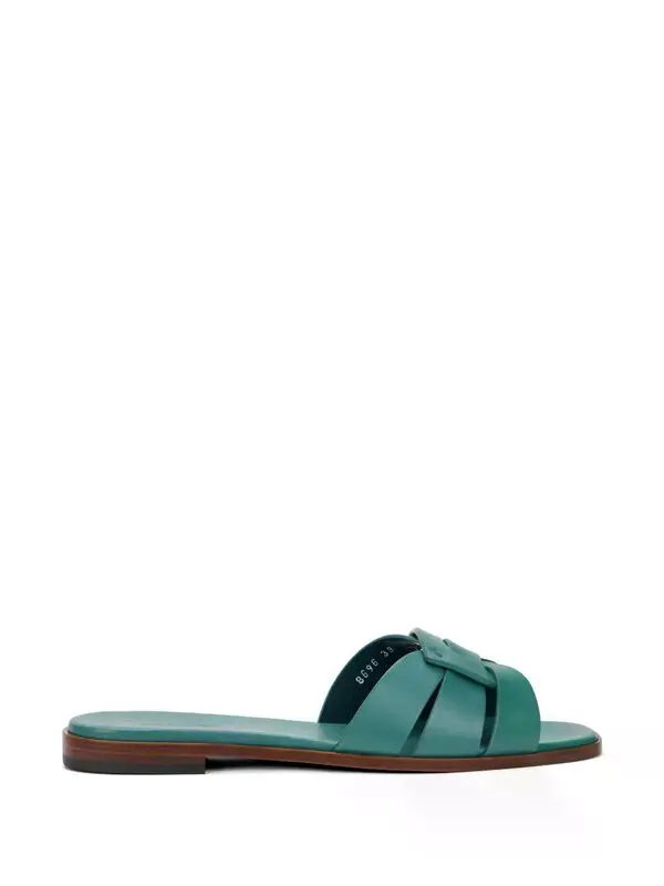 DOUCAL'S Interwoven Leather Sandals - Green