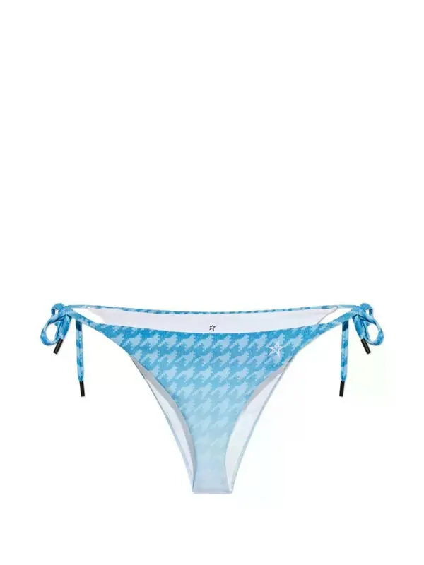 Perfect Moment Houndstooth-pattern Bikini Bottom - Blue
