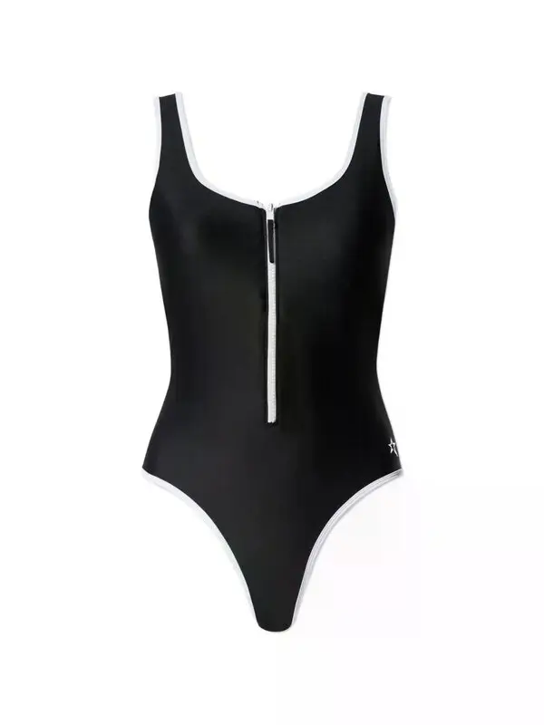 Perfect Moment Zip-up One-piece Swimsuit - Black