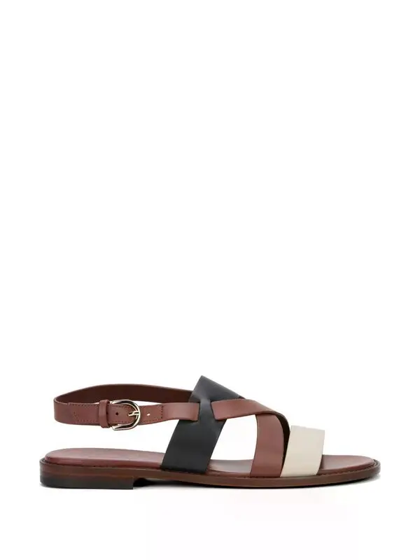 DOUCAL'S Multi-strap Leather Sandals - Brown