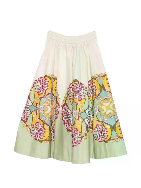 La DoubleJ Floral-print Midi Skirt - Neutrals