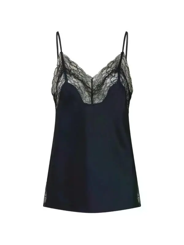 Veronica Beard Johanan Lace-trim Top - Blue
