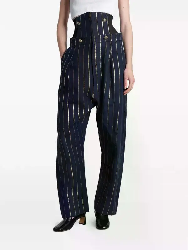 VIVIENNE WESTWOOD Pinstripe Corset-waist Trousers - Blue