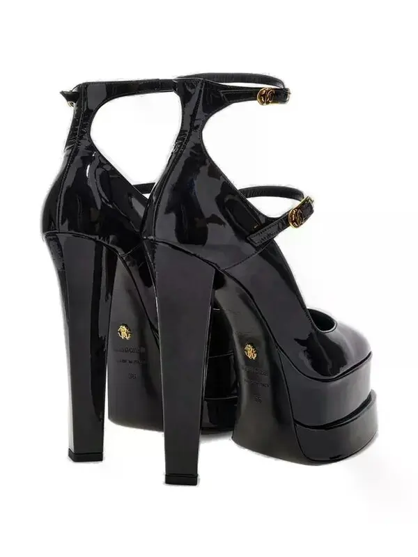 Roberto Cavalli Platform Buckle Strap Pumps