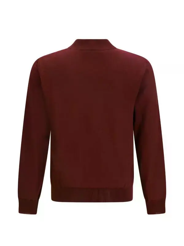 Valentino Garavani Wool Polo With Vlogo Embroidery - Red
