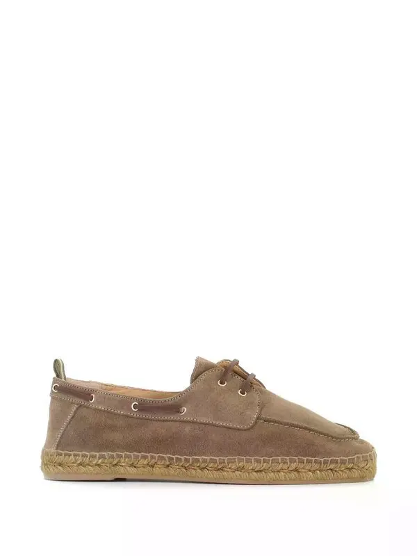 CastaÑer Suede Espadrille Boat Shoes - Brown